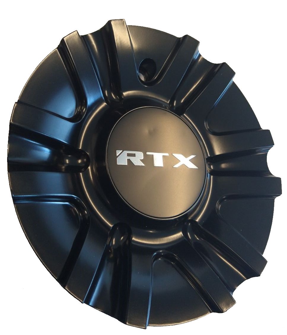 9079L183AB - Center Cap Plastic Satin Black w/Black LOGO w/Chrome RTX